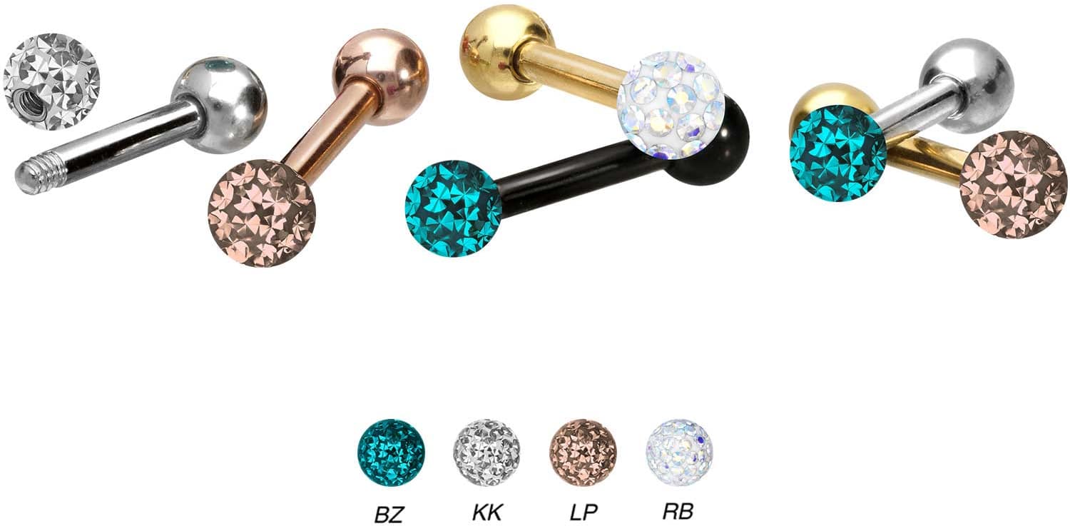 Surgical steel ear piercing EPOXY BALL | PIERCINGLINE